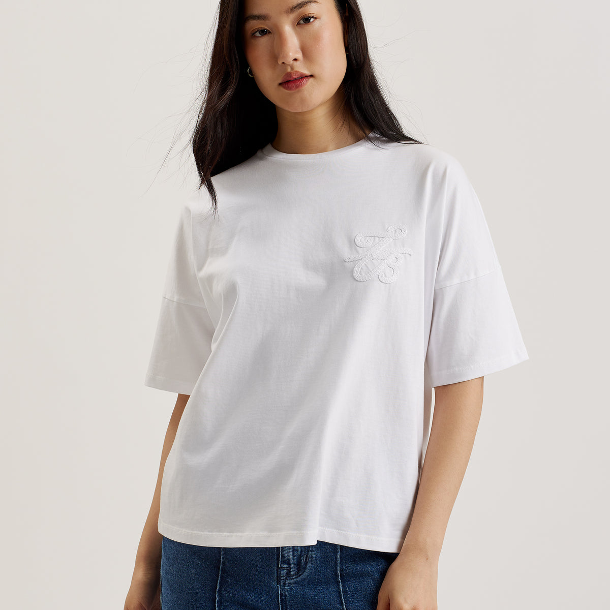 Women's Malorry-Branded Boxy Tee With Short Sleeve White – Poseidon Brands (Pty) Ltd