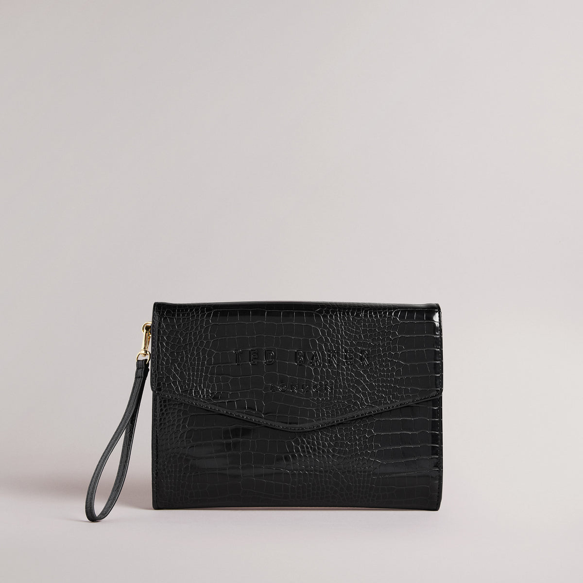 Women's Crocey-Croc Effect Envelope Pouch Black – Poseidon Brands (Pty) Ltd