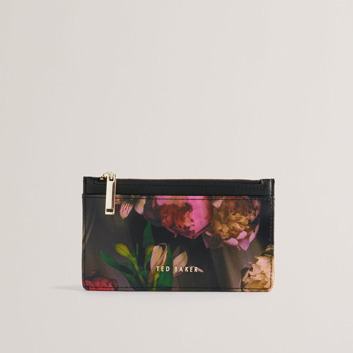 Women's Saffil-Printed Zip Leather Card Holder Black – Poseidon Brands ...