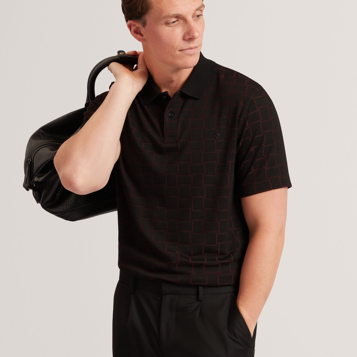EDUARD: SS Square Jacquard Polo – Poseidon Brands (Pty) Ltd