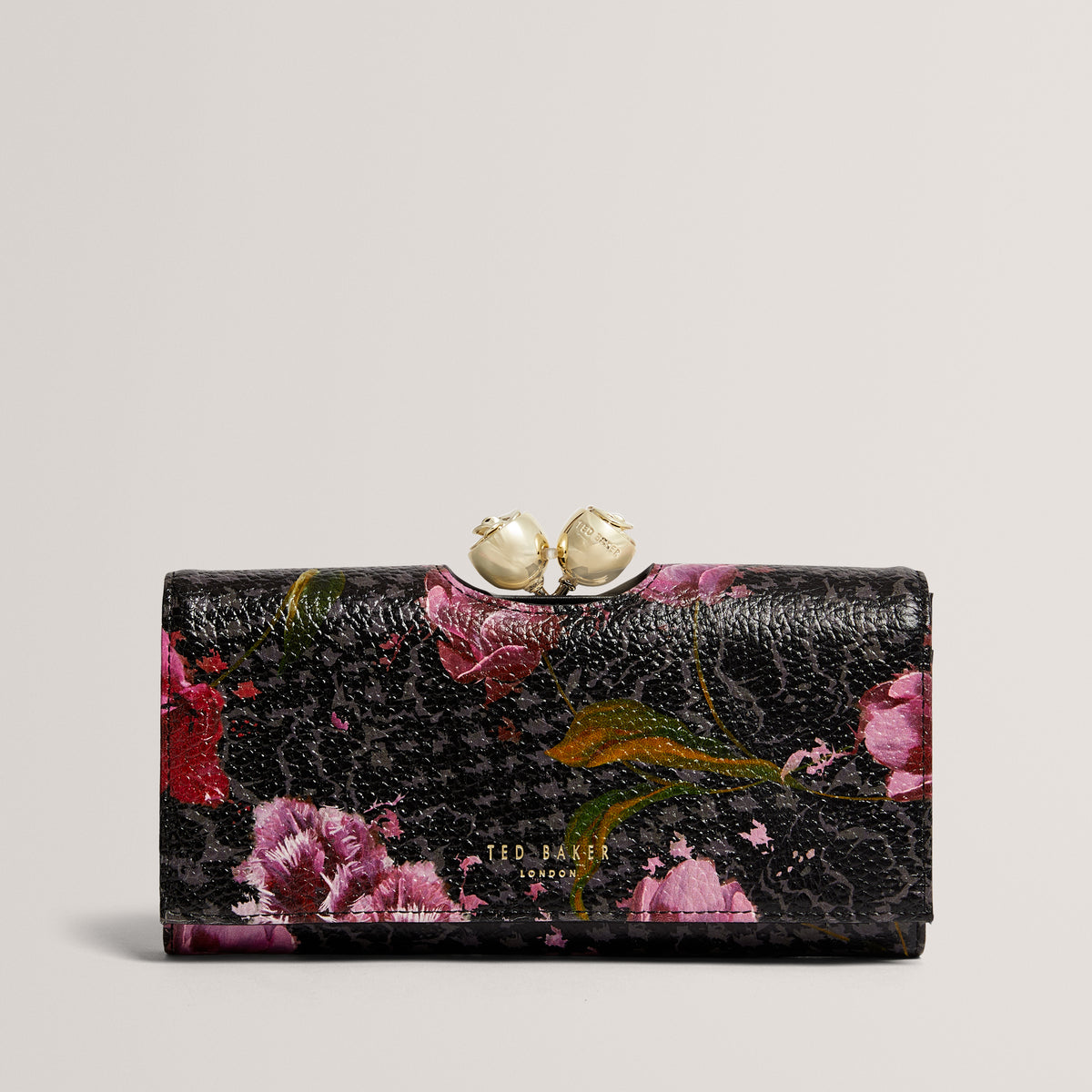 TALANA: Printed Floral Large Leather Bobble Purse – Poseidon Brands ...