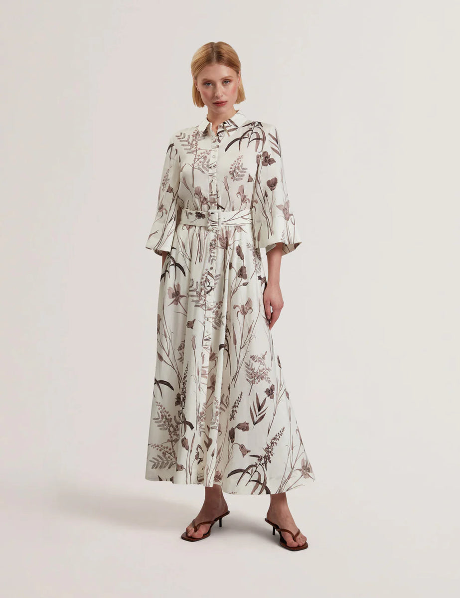 Womens LUWISA-Linen Silk Pleated Midi Dress – Poseidon Brands (Pty) Ltd