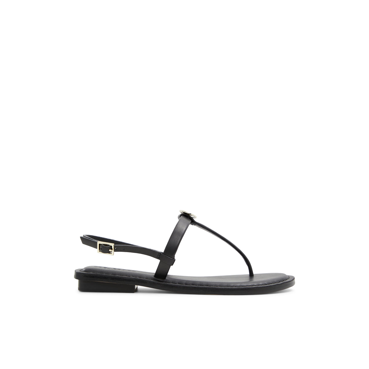 Women's Harpurr-Flat T-Strap Sandal & Signat Coin Black – Poseidon ...